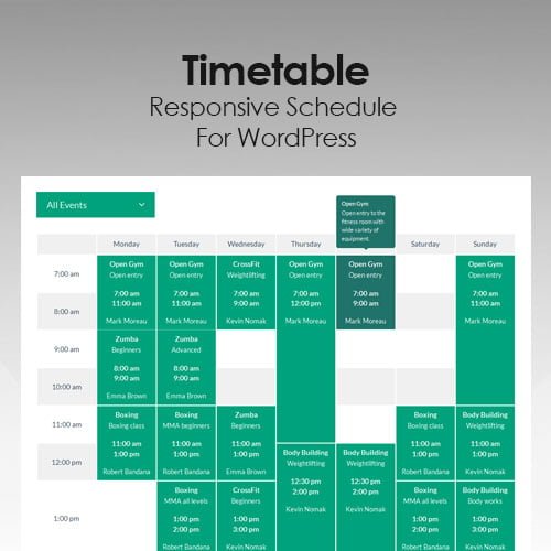 Timetable Responsive Schedule For WordPress – My Digi Bundle